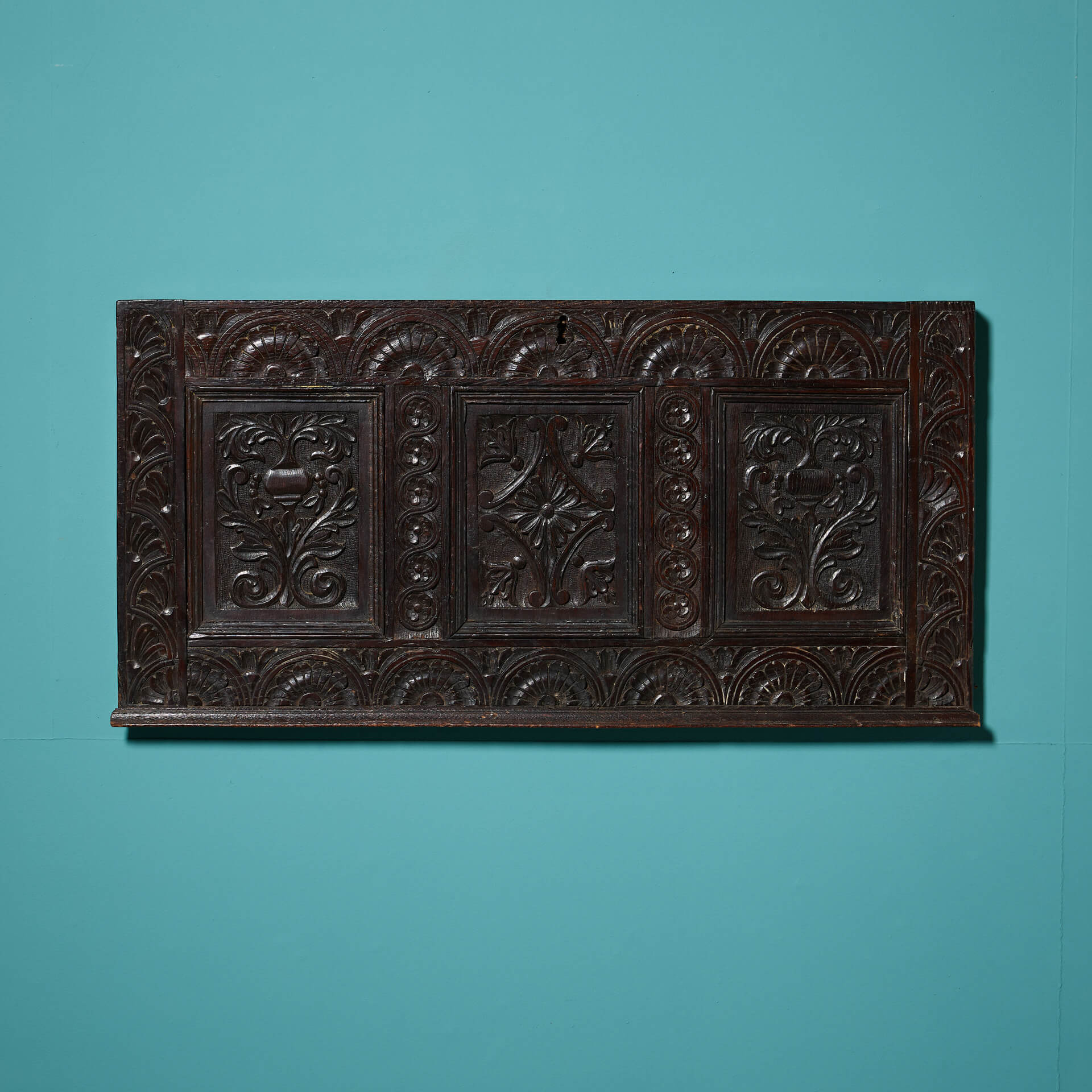 17th Century Hand Carved English Oak Garden Themed Wall Panel | UK ...